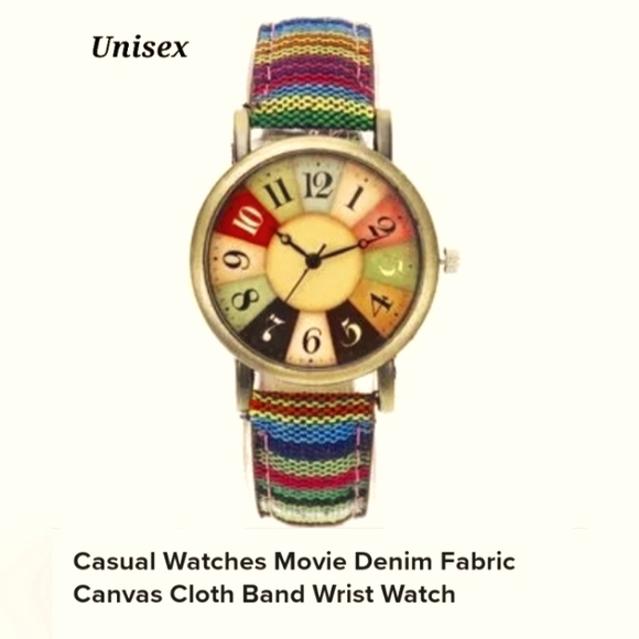 quartz | Accessories | Hippy Denim Fabric Watch | Poshmark